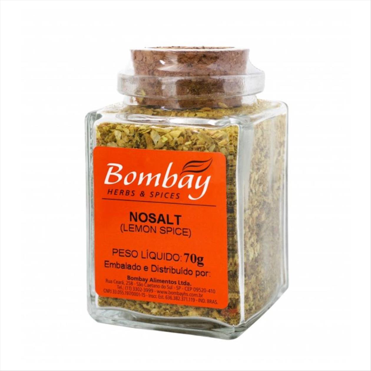 Tempero Nosalt Lemon Spice Bombay Vidro 70g - Zona Sul