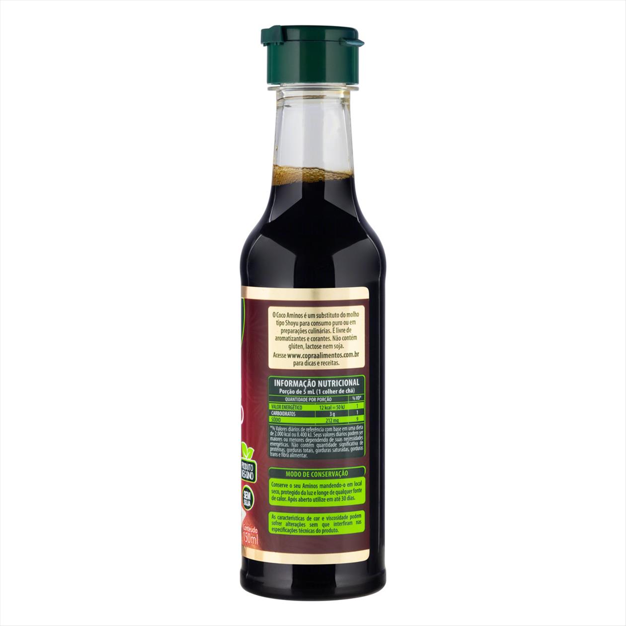 Molho Shoyu de Coco Aminos Copra 150ml - Zona Sul