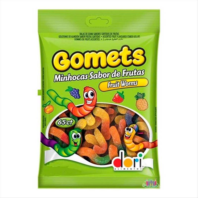 Balas Gomets Minhoca Dori 100g - Zona Sul