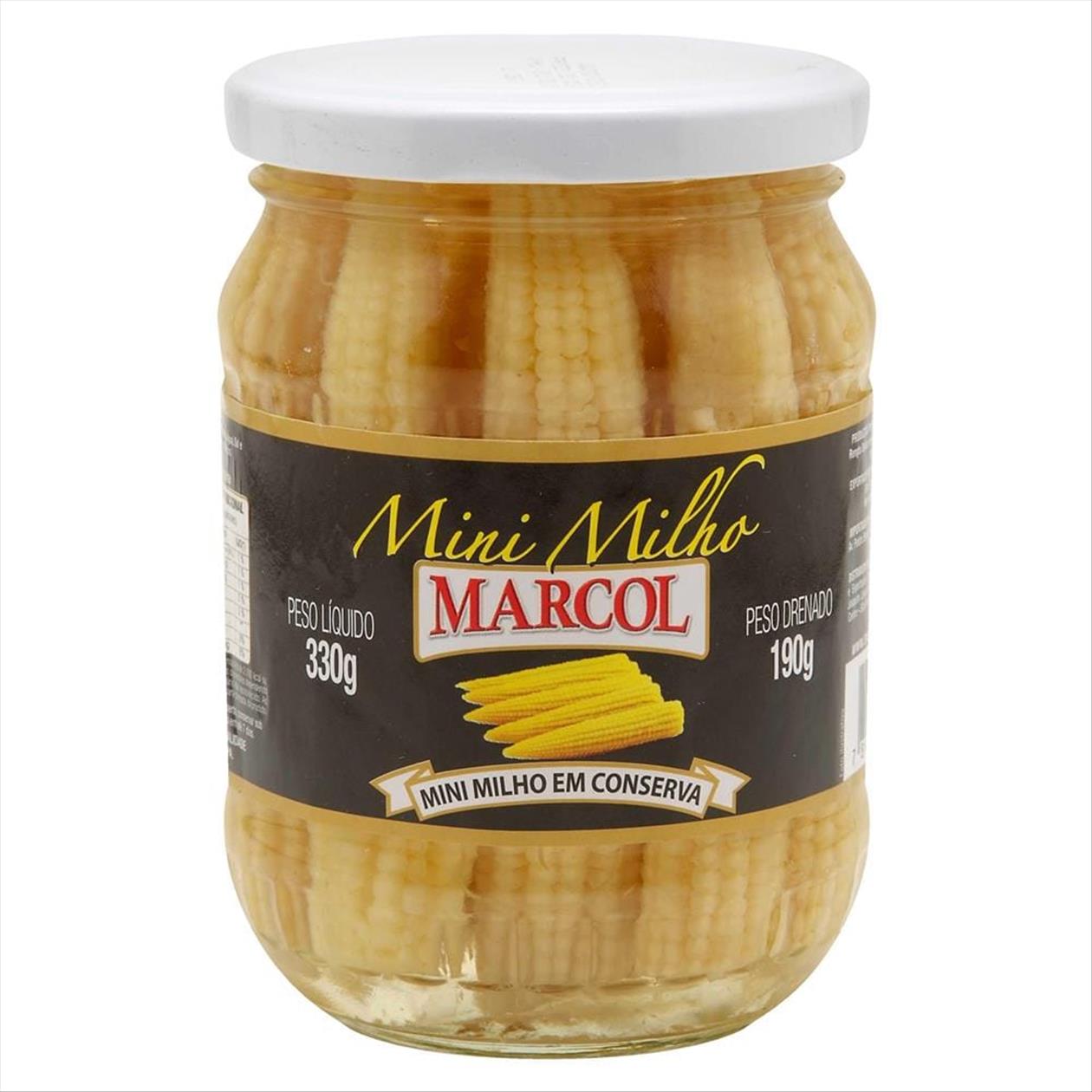 Mini Milho Em Conserva Marcol Vidro 330g - Zona Sul
