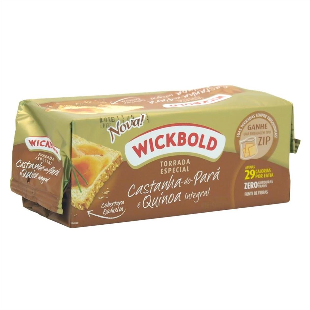 Torradas Integrais Wickbold Castanha Do Pará E Quinoa Pacote 140g ...