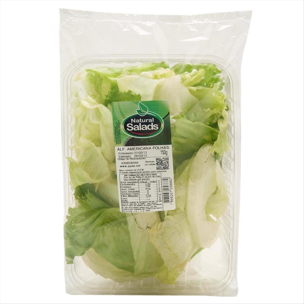 Salada Pronta Natural Salads Alface Americana 150g - Zona Sul