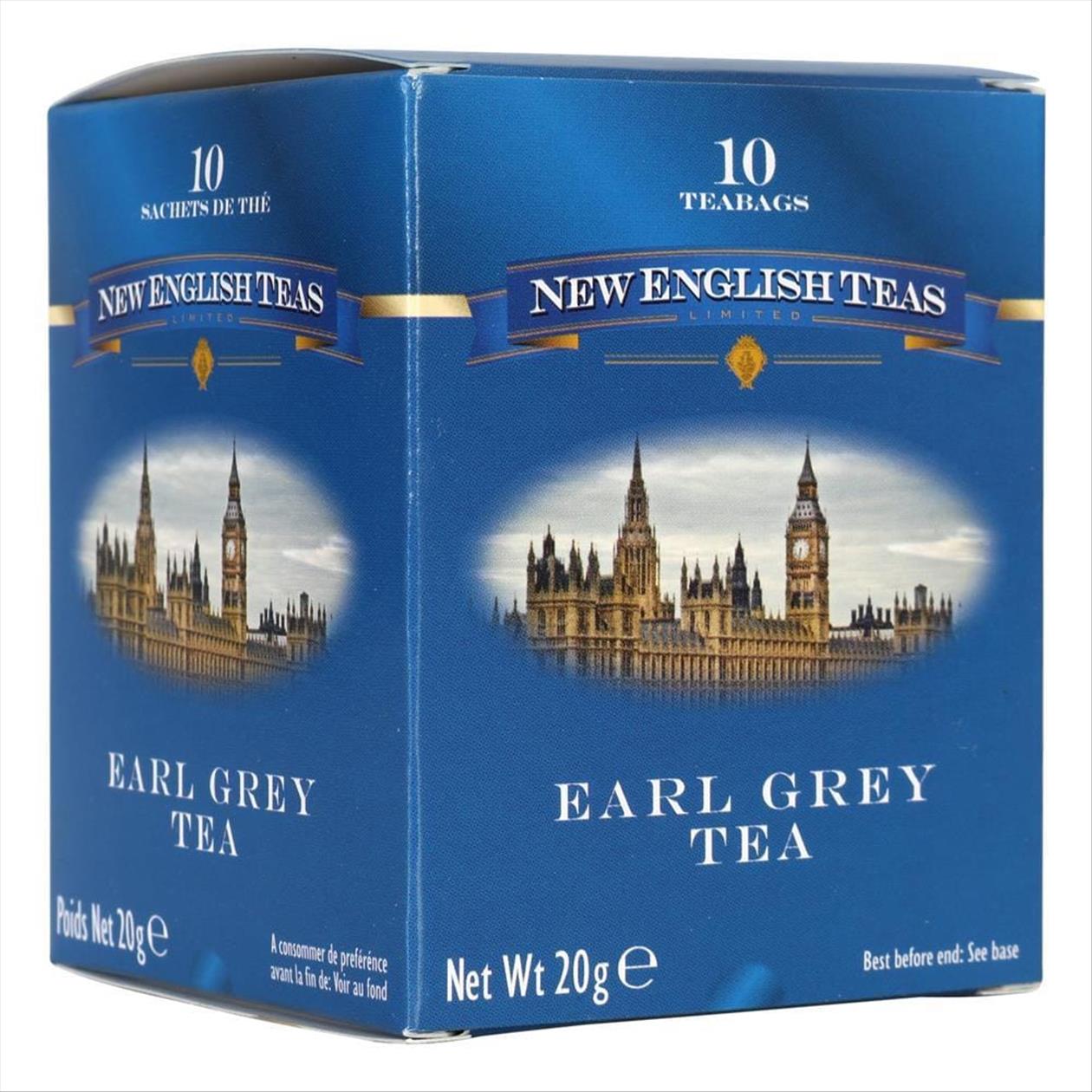 Chá New English Teas Earl Grey Caixa Com 10 Sachês 20g - Zona Sul