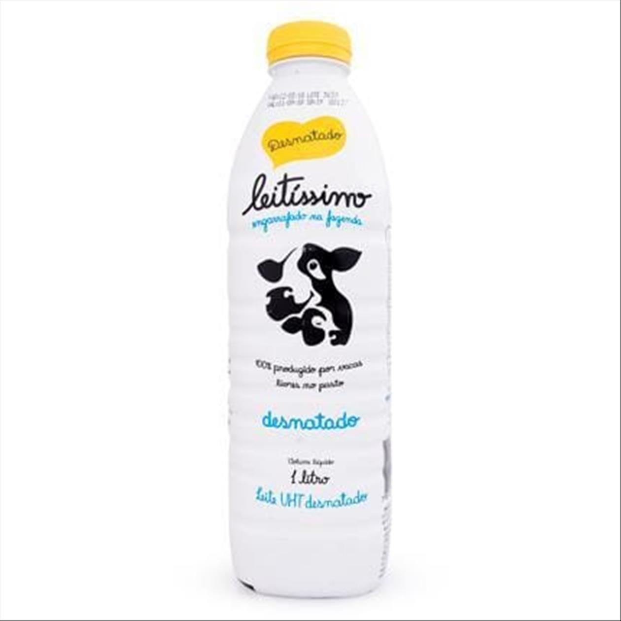 Leite Longa Vida Desnatado Leitíssimo Garrafa 1 L - Zona Sul