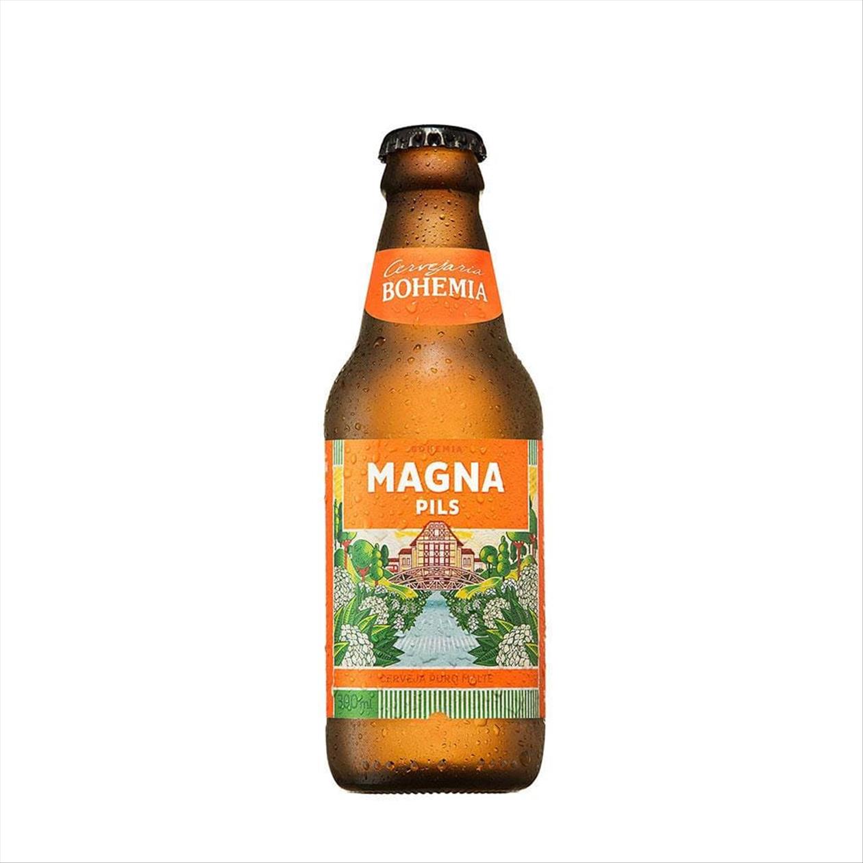 Cerveja Brasileira Bohemia Pilsen Puro Malte Magna Garrafa 300ml - Zona Sul
