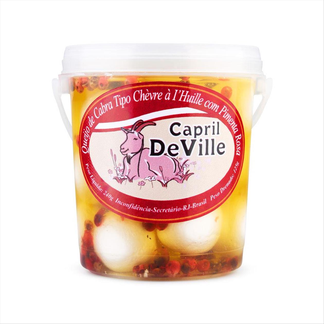 Queijo de Cabra Tipo Chevre com Pimenta Rosa Capril Deville 240g - Zona Sul