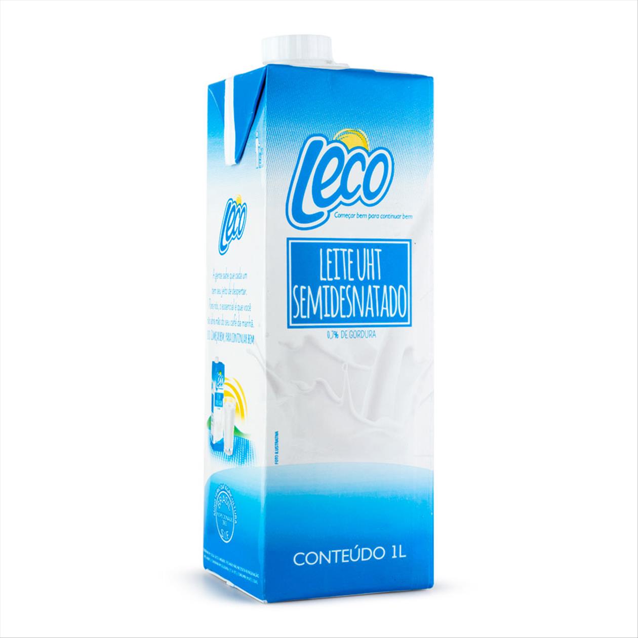 Leite Semidesnatado Leco Tetra Pak 1L - Zona Sul