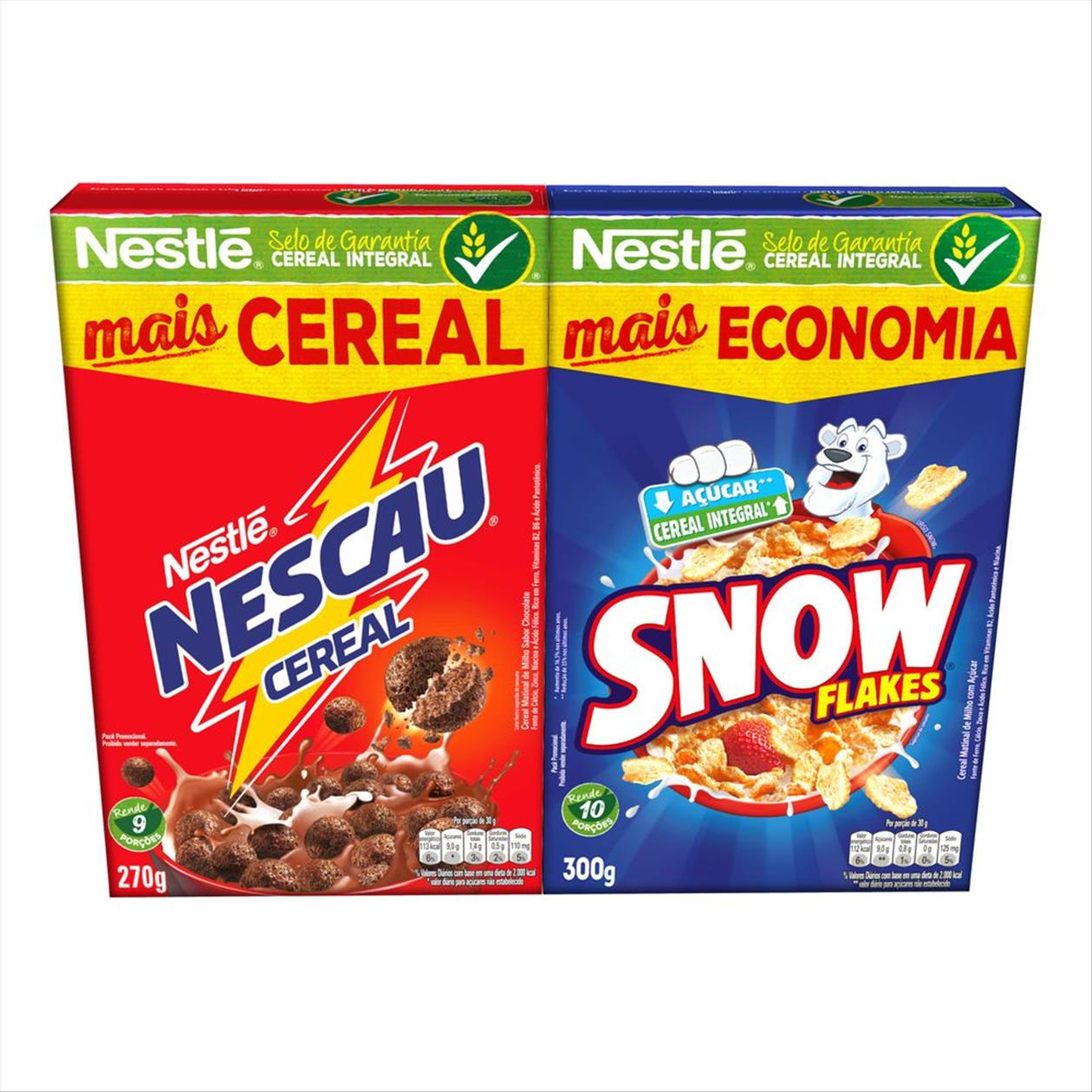 Cereal Matinal Nescau 270g + Snow Flakes 300g - Zona Sul