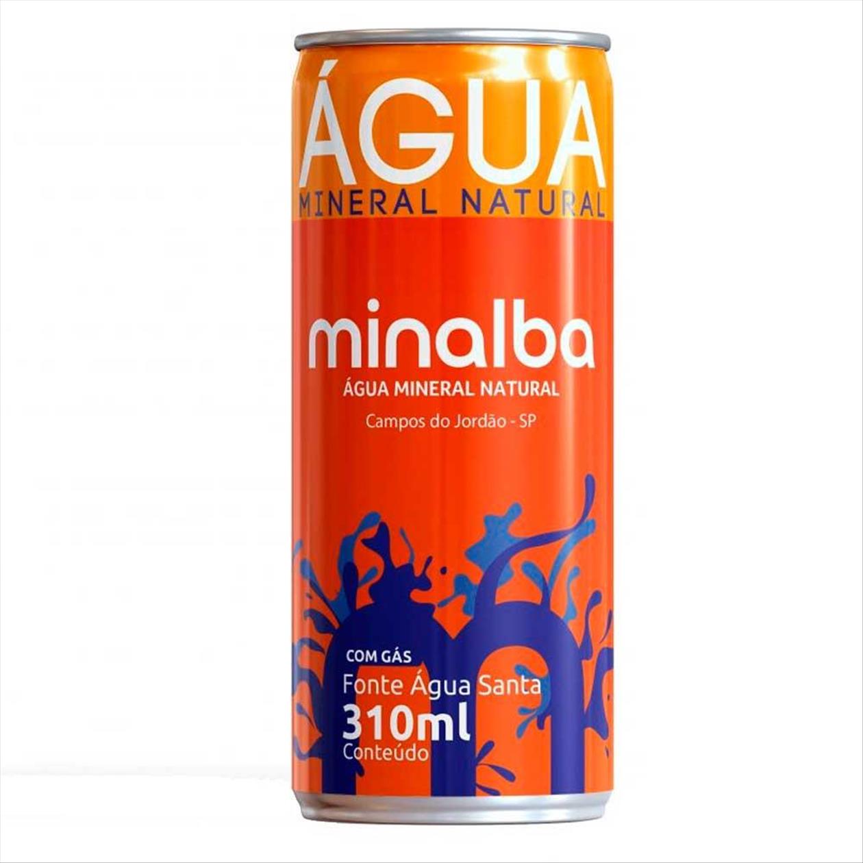 Água Mineral com Gás Minalba Lata 310ml - Zona Sul