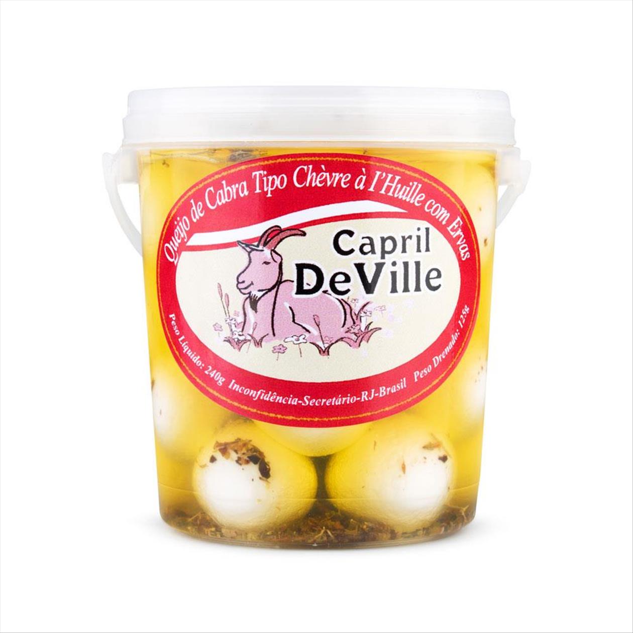 Queijo de Cabra Tipo Chèvre à I'Huille com Ervas 240g - Zona Sul