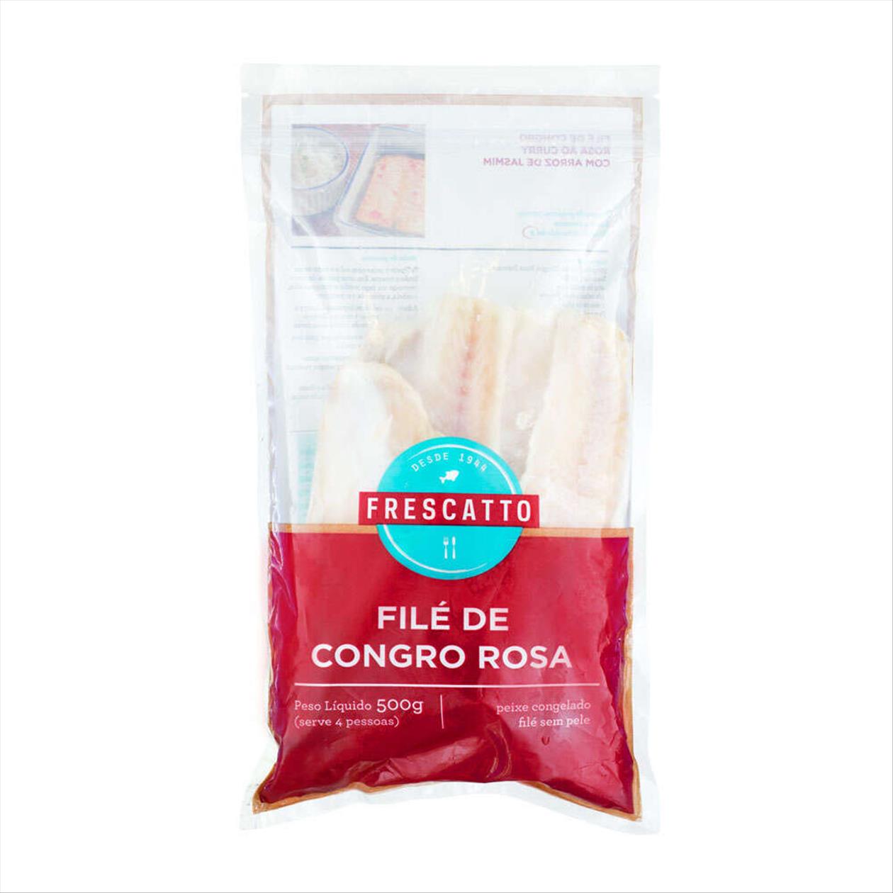 Peixe Filé de Congro Rosa sem Pele Frescatto 500g - Zona Sul
