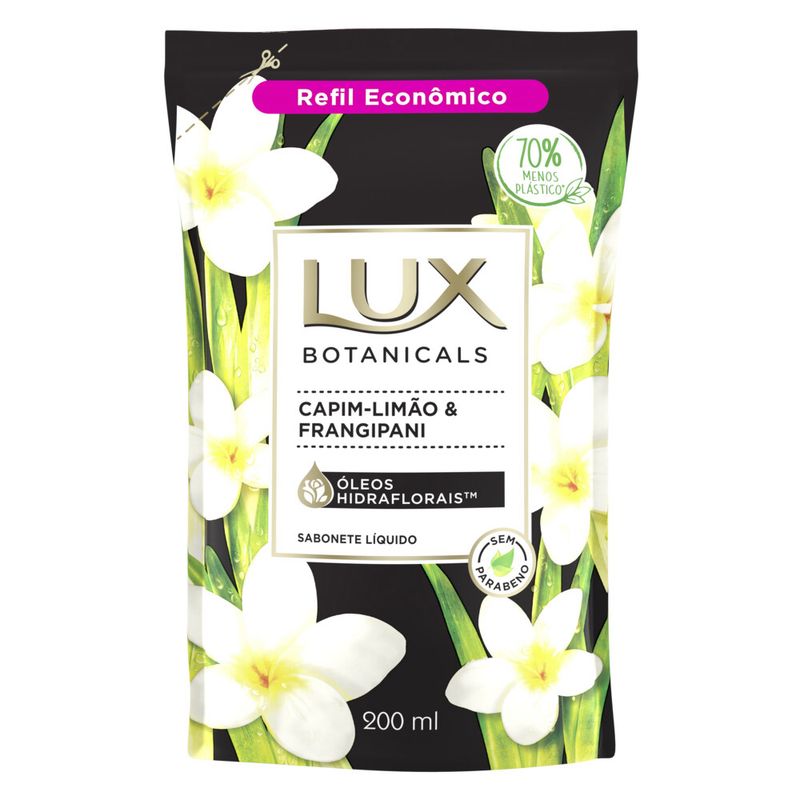 Sabonete Líquido Refil Lux Capim Limão E Frangipani 200ml Zona Sul