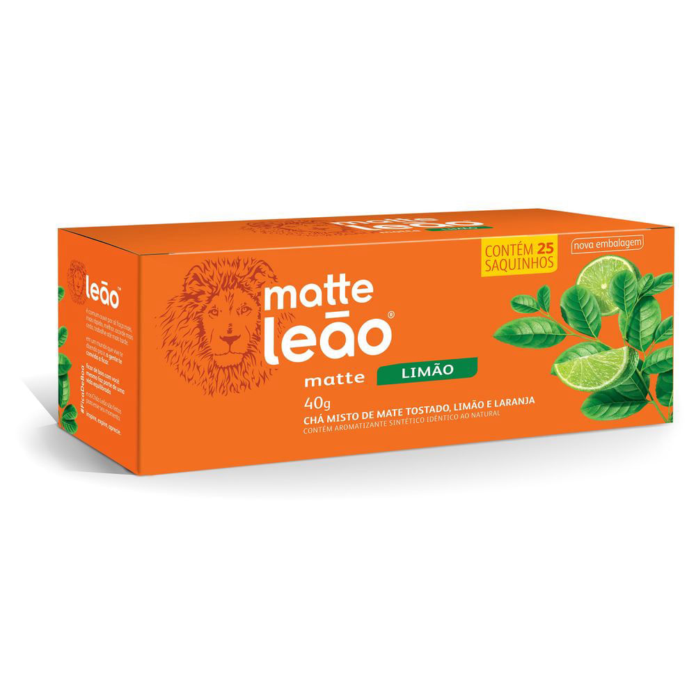 Chá Matte Leão Limão Caixa Com 25 Sachês 40g - Zona Sul