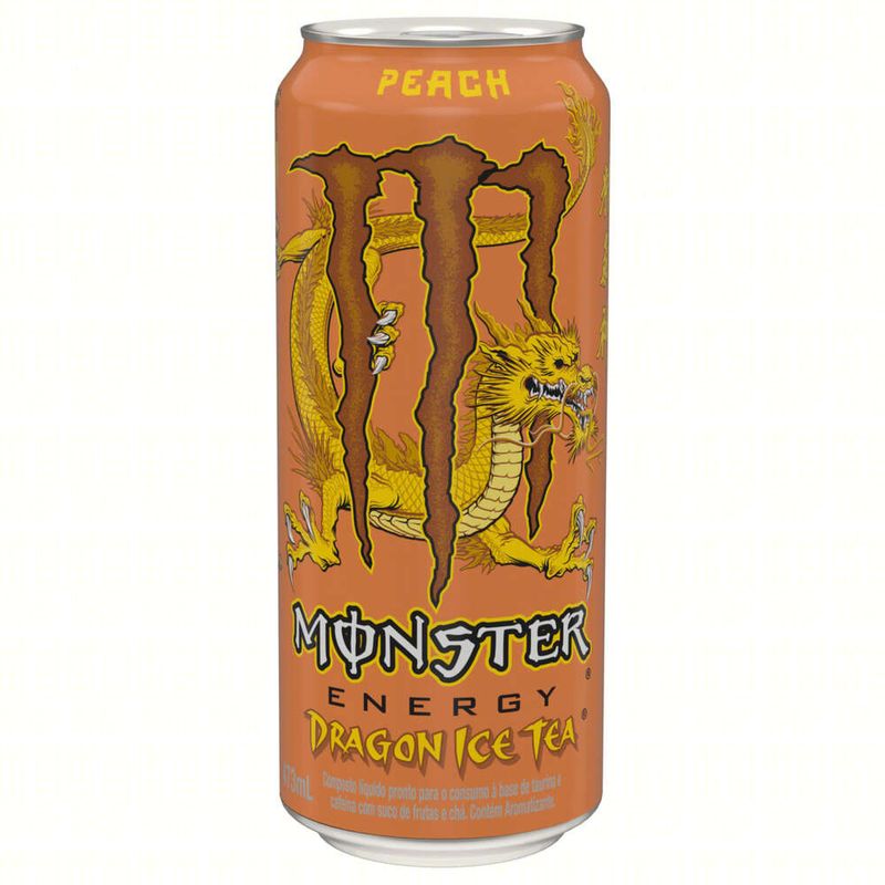 Energético Peach Monster Dragon Ice Tea Lata 473ml - Zona Sul