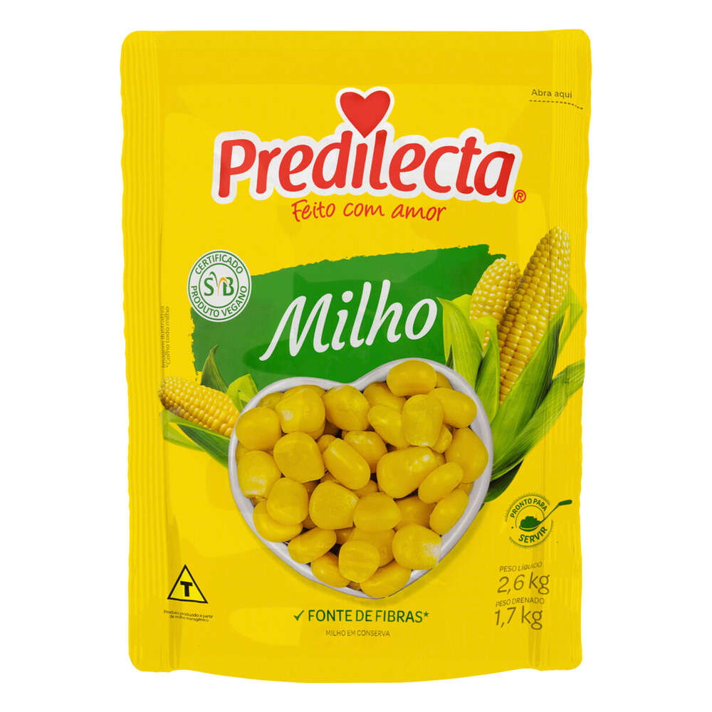 Milho Verde em Conserva Predilecta Sachê 1,7kg - Zona Sul Milho Verde em Conserva Predilecta Sachê 1,7kg - Zona Sul