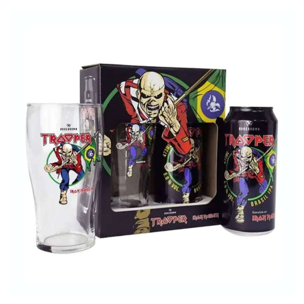 Kit Cerveja Bodebrown Trooper 473ml + Copo - Zona Sul
