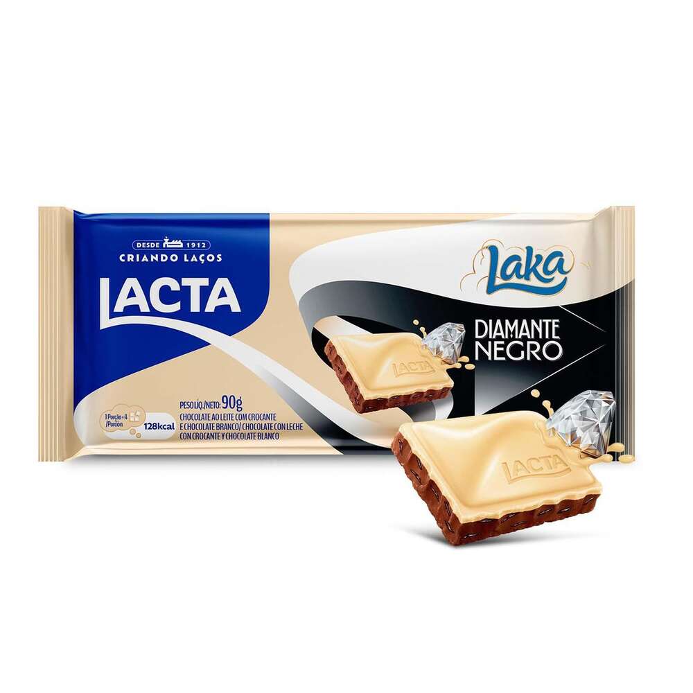 Chocolate Lacta Laka & Diamante Negro 90g - Zona Sul