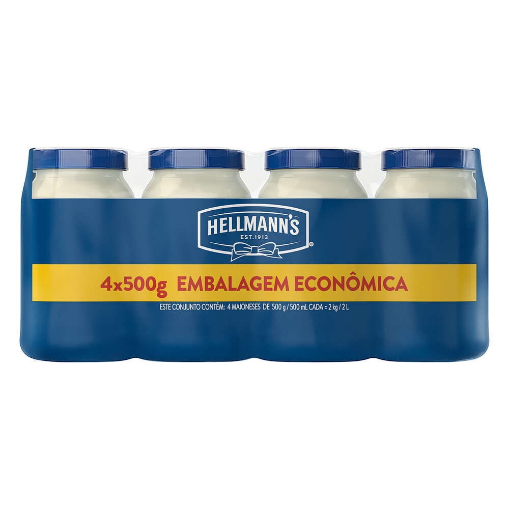 Pack Maionese Hellmann's Pote 2kg 4 Unidades - Zona Sul