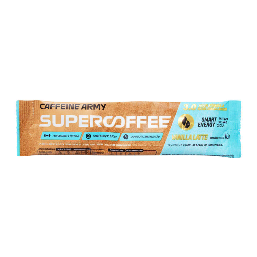 SuperCoffee 3.0 Caffeine Army To Go Vanilla Latte 10g - Zona Sul