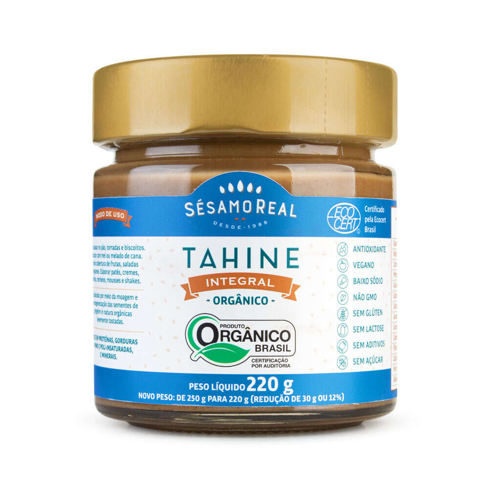 Tahine Integral Orgânico Sésamo Real 220g - Zona Sul