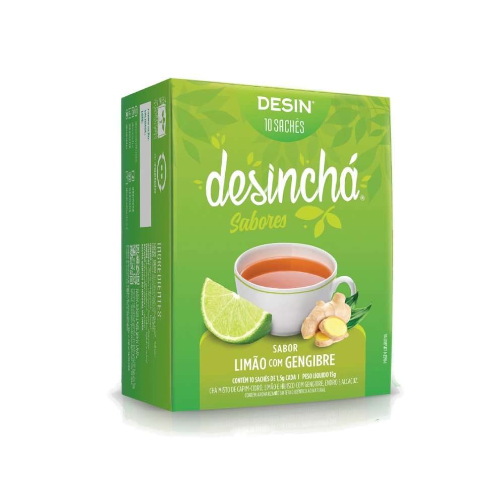 Chá Desinchá Limão com Gengibre 10 Sachês 15g - Zona Sul