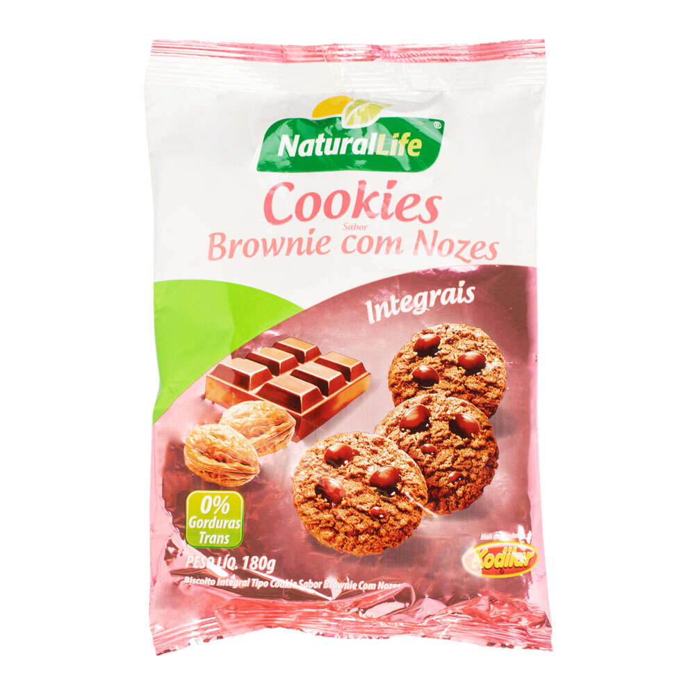 Cookies Brownie com Nozes Natural Life Kodilar 180g - Zona Sul