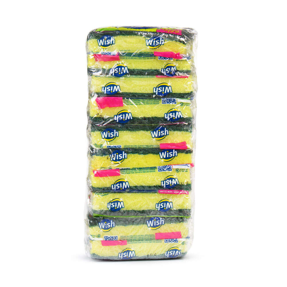 Esponja Multiuso Wish Pacote com 10 Unidades - Zona Sul