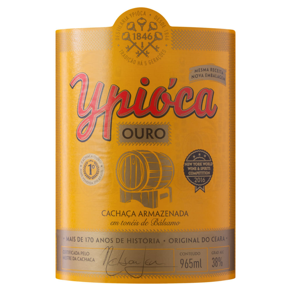 Cachaça Ypióca Conta Gota Ouro - 965ml - Zona Sul