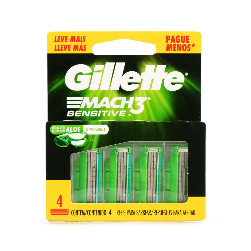 Carga Gillete Mach3 Sensitive 4 unidades - Zona Sul