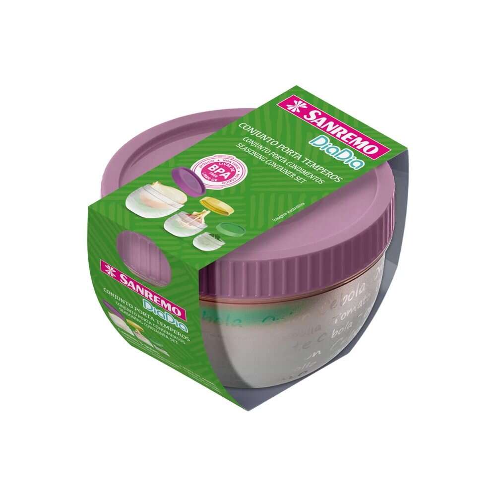 Conjunto 3 Potes Plásticos Sanremo - Zona Sul