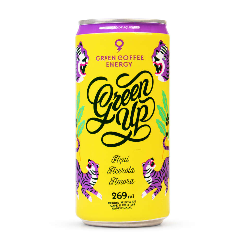 Energético Natural Green Up Açaí, Acerola e Amora Lata 269ml - Zona Sul