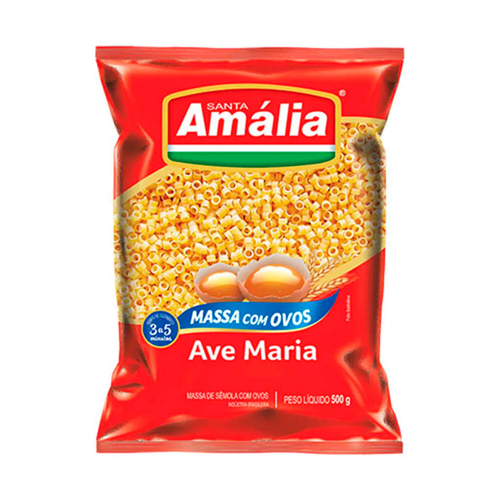 Massa Ave Maria com Ovos Santa Amalia 500g - Zona Sul