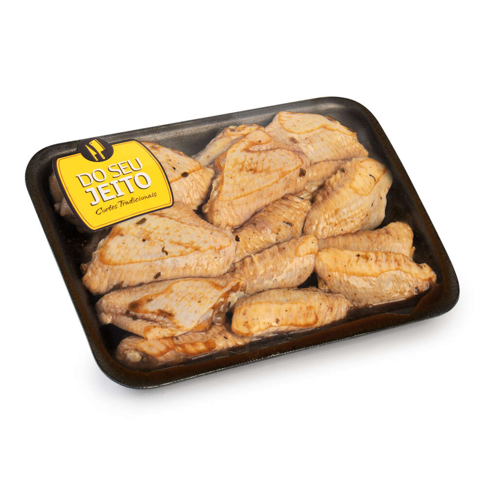Meio da Asa de Frango Temperado 500g - Zona Sul