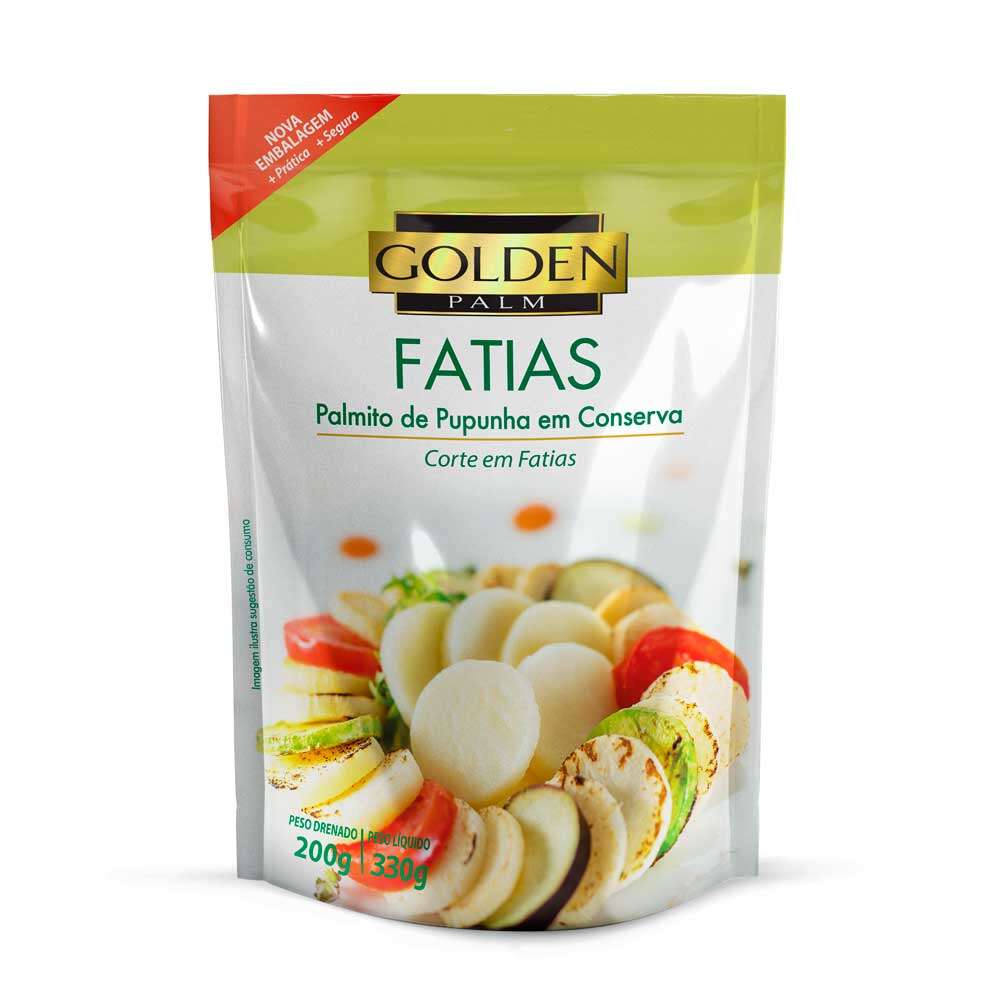 Palmito Pupunha Golden Palm Fatias Flex 200g - Zona Sul