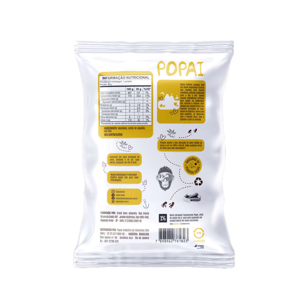 Chips de Mandioca Tradicional Popai 30g - Zona Sul