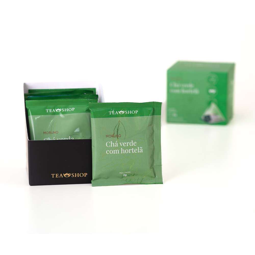 Chá Verde Tea Shop com Hortelã Caixa com 10 Sachês - Zona Sul