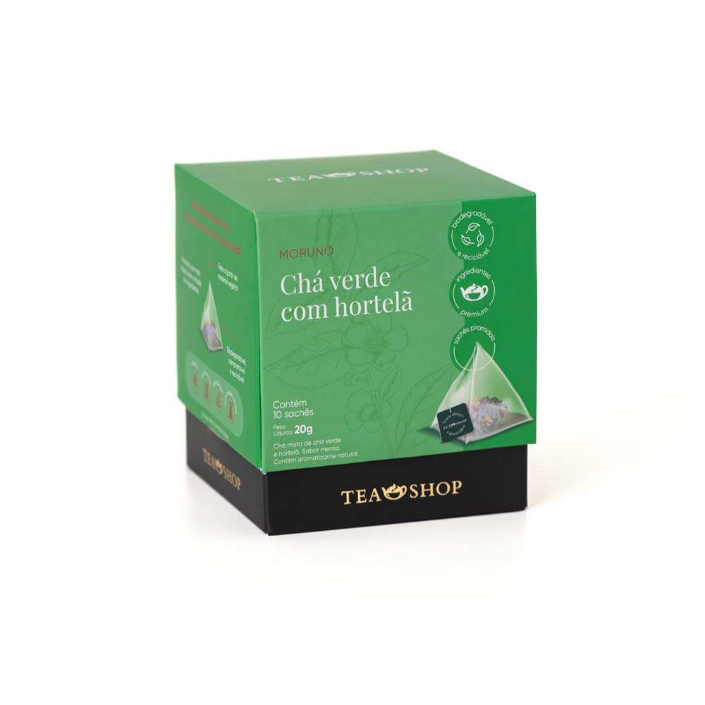 Chá Verde Tea Shop com Hortelã Caixa com 10 Sachês - Zona Sul