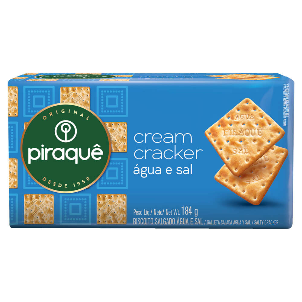 Biscoito Água e Sal Piraquê Pacote 184g - Zona Sul