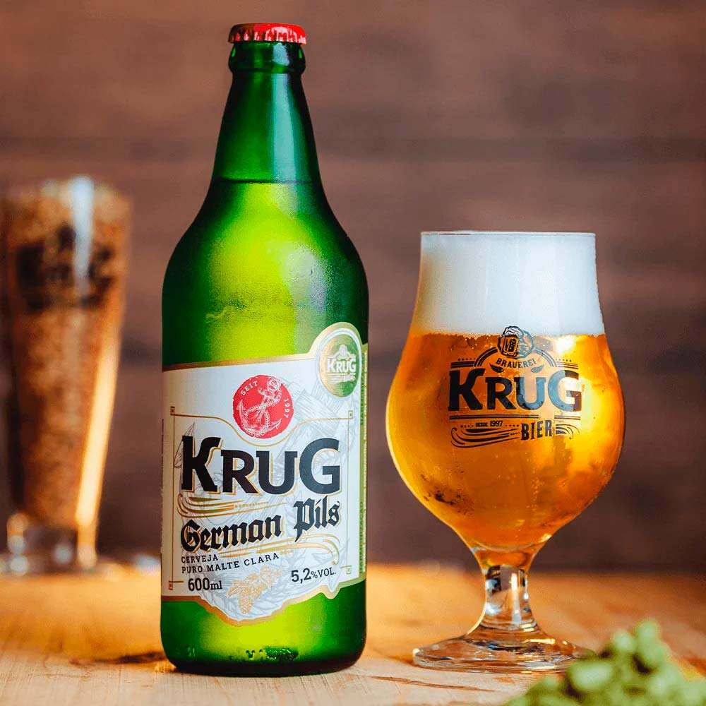 Cerveja Krug German Pilsen Garrafa 600ml - Zona Sul
