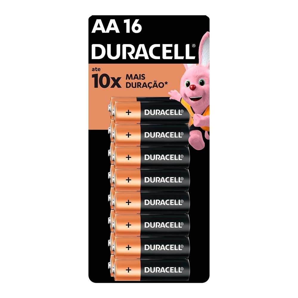 Pilha Duracell Alcalina Pequena AA com 16 Unidades - Zona Sul - Zona Sul
