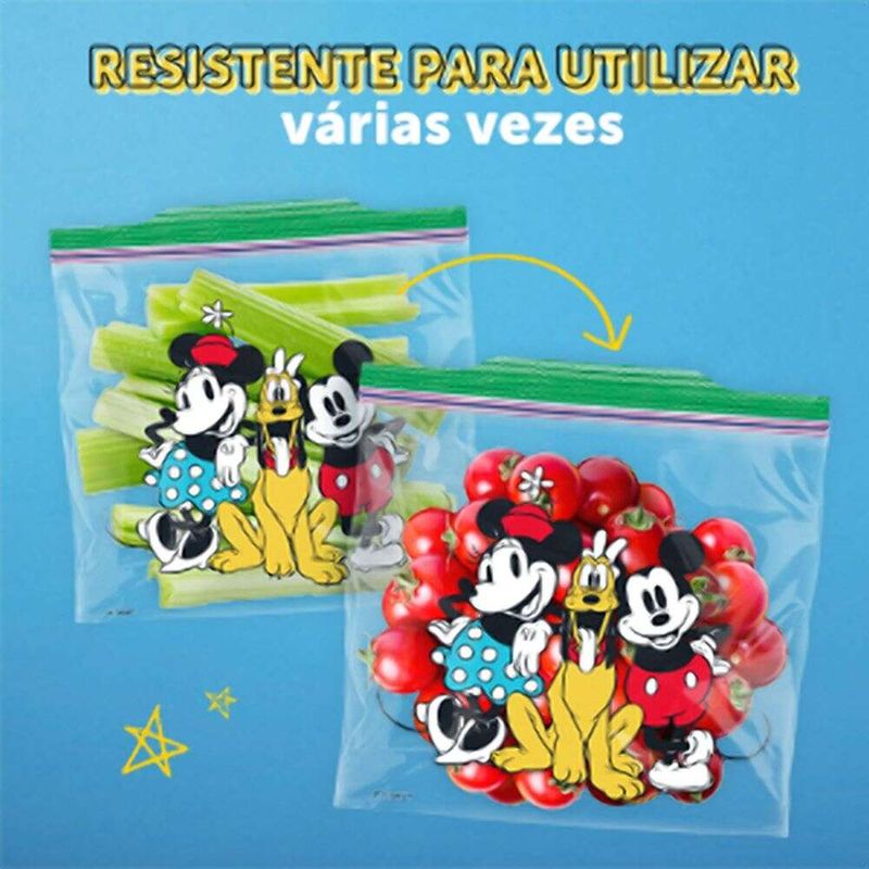 Sacos Herméticos Ziploc para Levar Disney com 25 unidades - Zona Sul