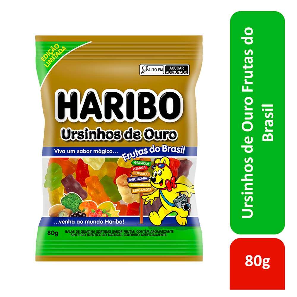 Bala de Gelatina Haribo Frutas do Brasil 80g - Zona Sul
