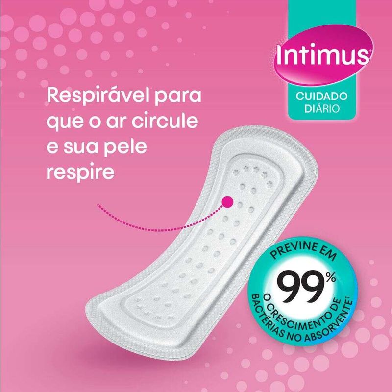 Protetor Íntimo Diário Intimus Tecnologia Antibacteriana Pacote Com 40 ...