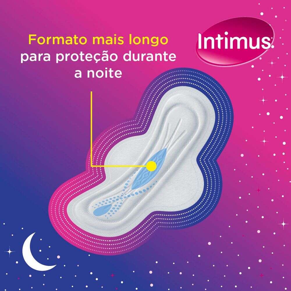 Absorvente Íntimo Com Abas Intimus Noturno Suave Com 30 Unidades - Zona Sul