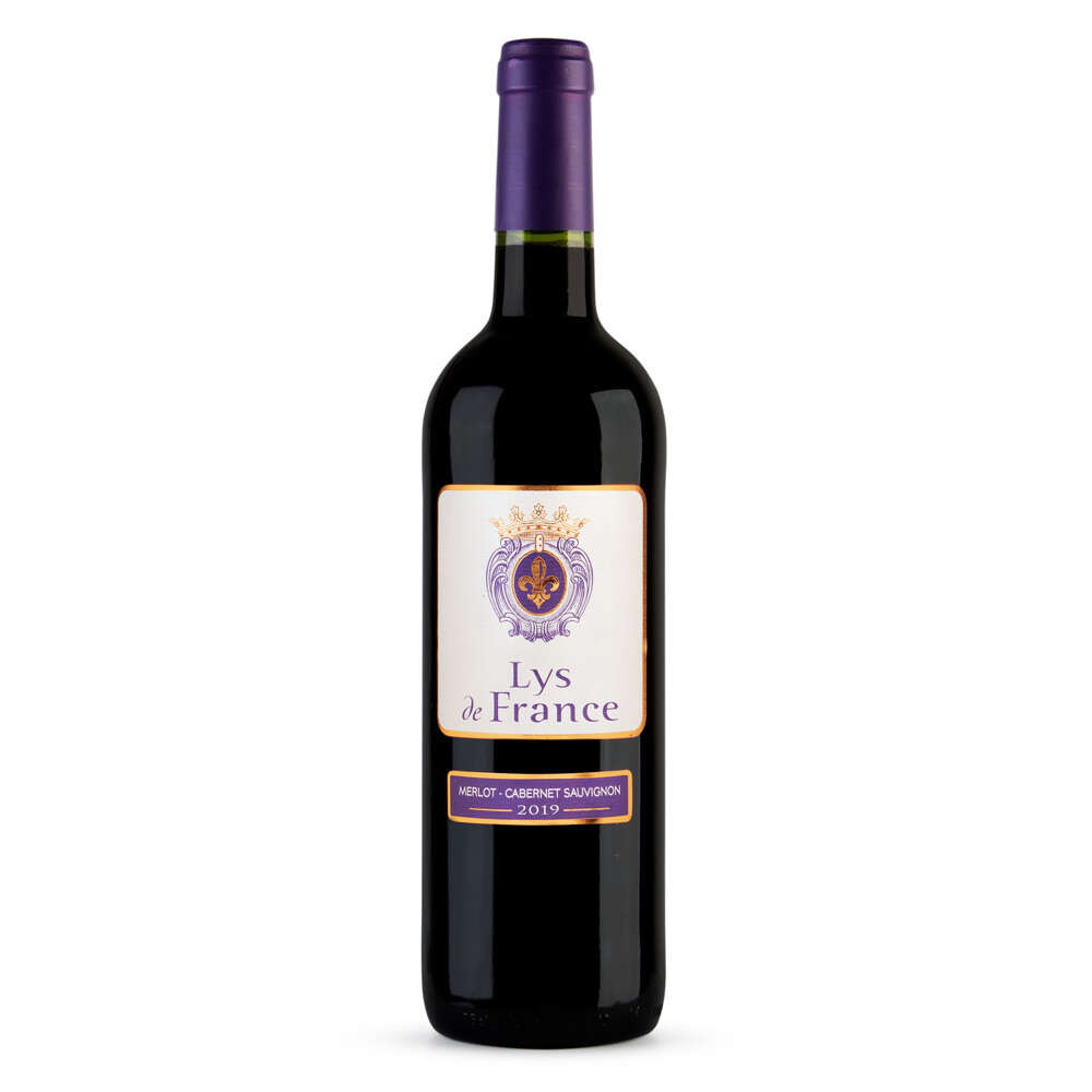 Vinho Tinto Francês Lys de France Merlot e Cabernet Sauvignon 750ml ...