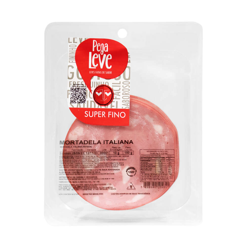 Mortadela Tradicional Italiana Pega Leve 150g - Zona Sul