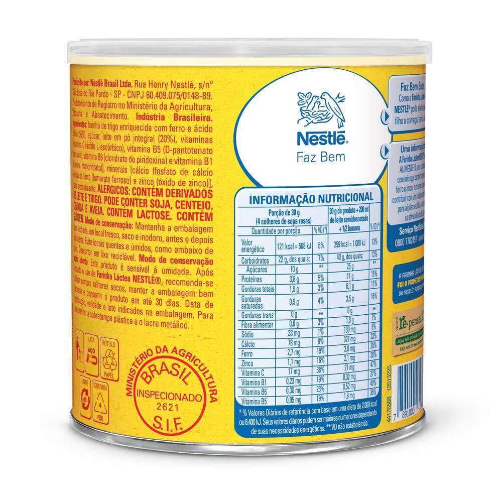Farinha Láctea Nestlé Tradicional Lata 360g - Zona Sul