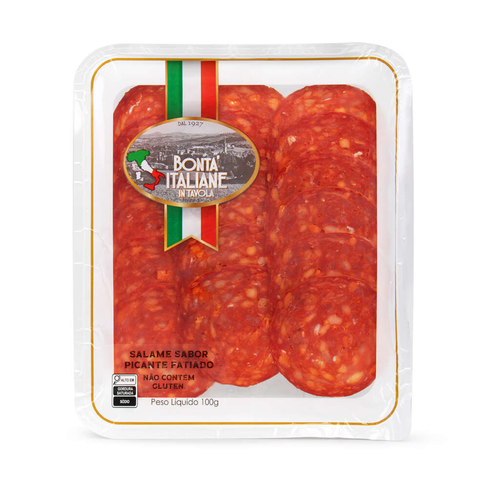 Salame Italiano Picante em Fatias Bonta Italiane 100g - Zona Sul