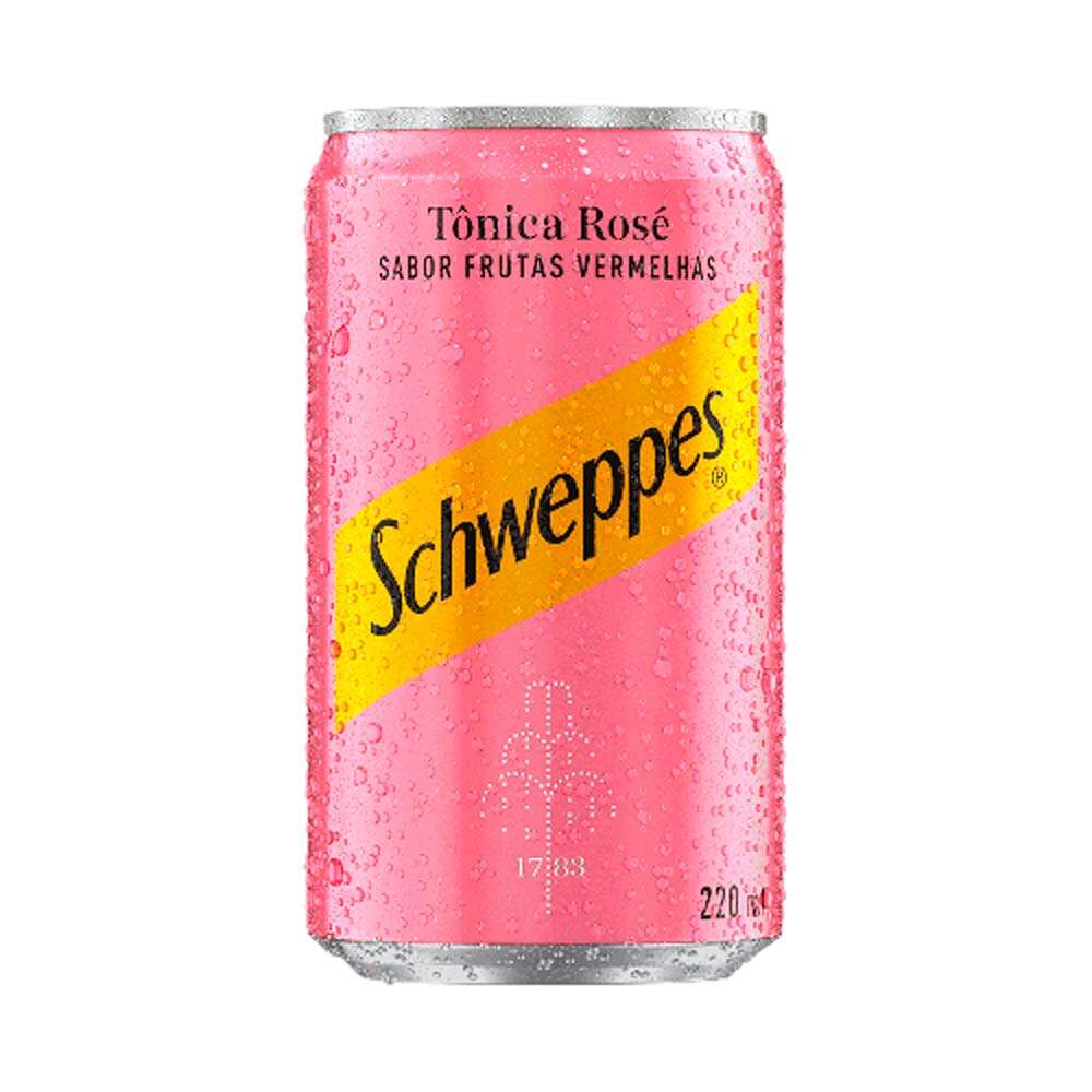 Água Tônica Schweppes Rosé Frutas Vermelhas Lata 220ml - Zona Sul