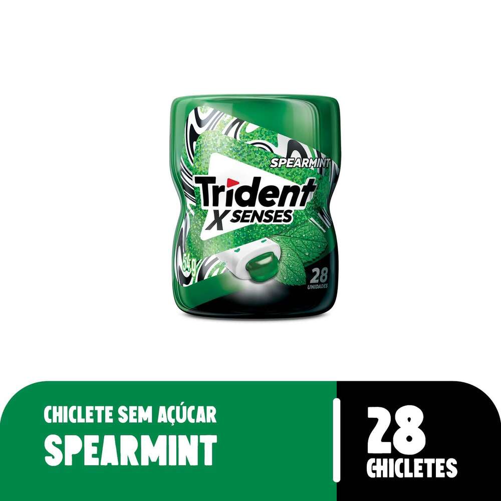 Chiclete Trident X Senses Spearmint Pote 54g 28 Unidades - Zona Sul